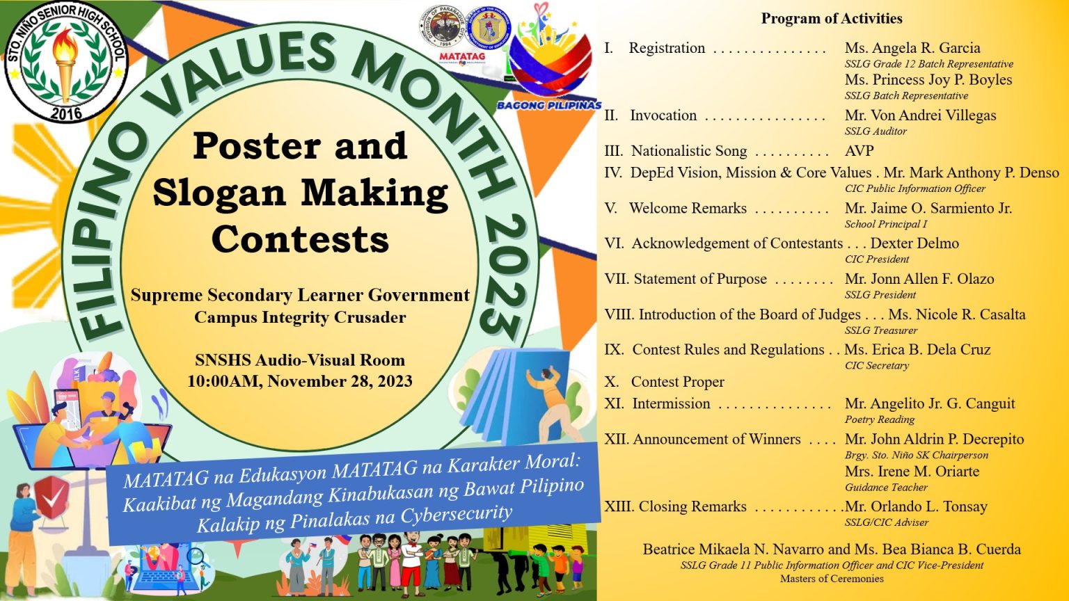 2023 FILIPINO VALUES MONTH CELEBRATION | Sto. Nino Senior High School